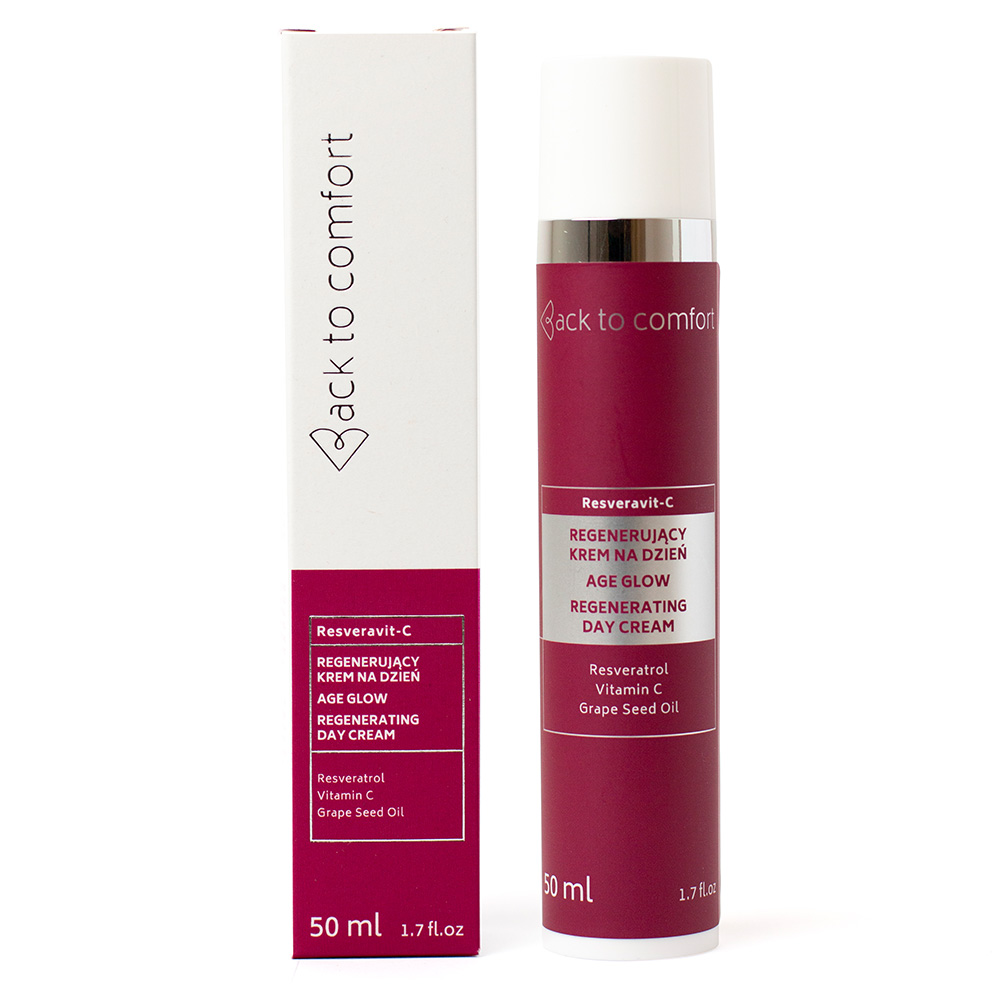 Regenerujący krem na dzień AGE GLOW Resveravit-C | Back to comfort