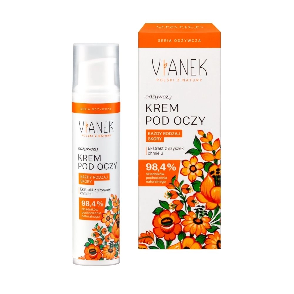 Naturalny odżywczy krem pod oczy z ekstraktem z szyszek chmielu Vianek ...